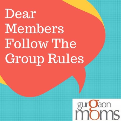 Community Rules - GurgaonMoms